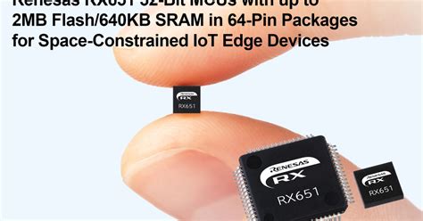 Renesas Electronics Introduces Ultra Small Rx651 32 Bit
