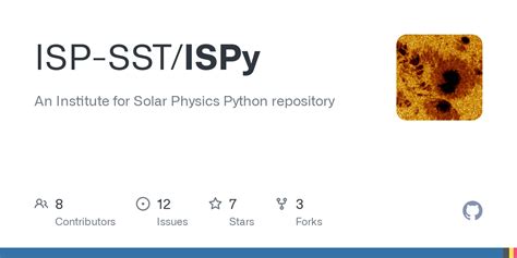 github isp sst ispy an institute for solar physics python repository