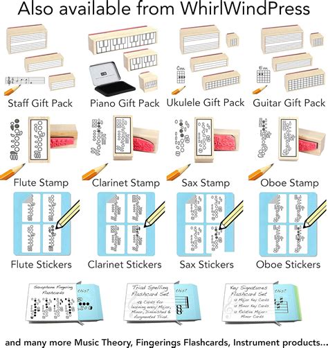 Bassoon Fingering Rubber Stamp And Pad Bigamart