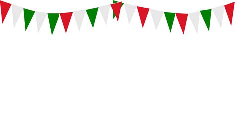 Bunting Hanging Red White Green Flag Triangles Banner Background Italy
