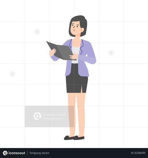 Businesswoman Animated Illustration Download In Json Lottie Or Mp4 Format