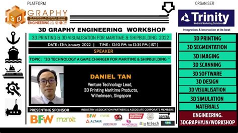daniel tan on linkedin preparing to speak at the 3dgraphy engineering