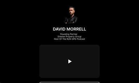 David Morrell Founder Of Gpg And Host Of Run Gpg Podcast