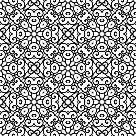Vector Geometrical Black White Pattern Design Stock Vector