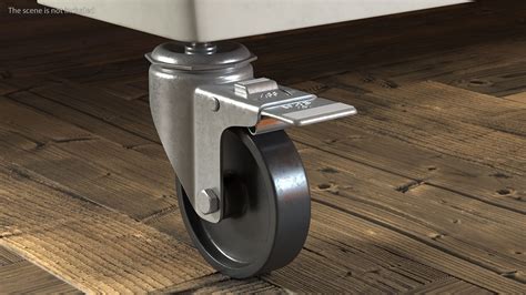 Swivel Threaded Stem Caster With Brake 3d Model 24 3ds Blend C4d