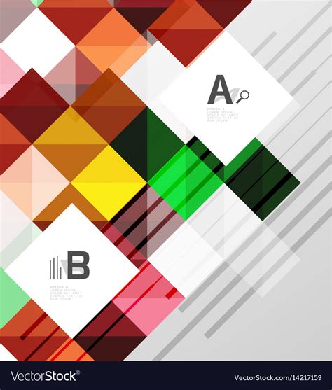 Modern Geometrical Abstract Background Squares Vector Image