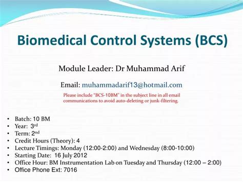 Ppt Biomedical Control Systems Bcs Powerpoint Presentation Free Download Id 2165713