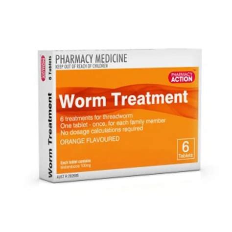 Buy Pharmacy Action Worm Treatment Tablets 6 Online