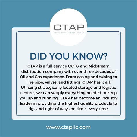 Ctap Llc On Linkedin Ctap Octg Oilfield Drilling