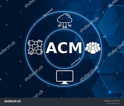 acm acronym association computing machinery worlds stock illustration