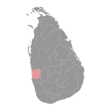 Premium Vector Gampaha District Map Administrative Division Of Sri