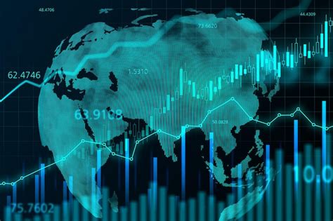 Premium Photo World Stock Market Concept With Digital Screen World