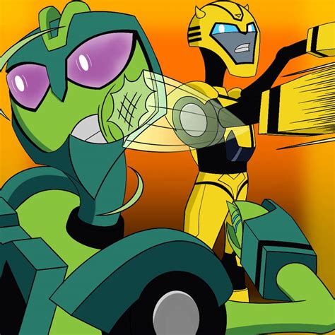 Transformers Animated Bumblebee And Wasp Newage Mimic Tf Animated