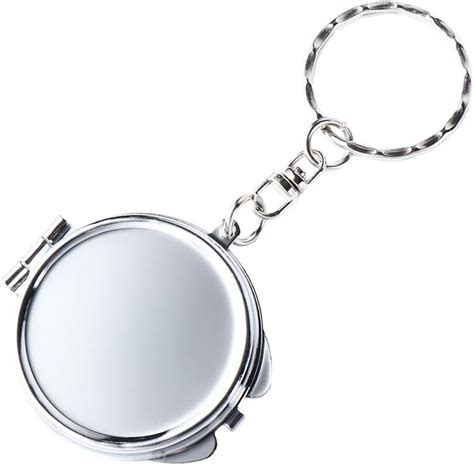 Portable Folding Mirror Key Chain Cosmetic Mirror Keychain Makeup