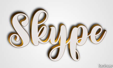 Skype Text Effect and Logo Design Social Network