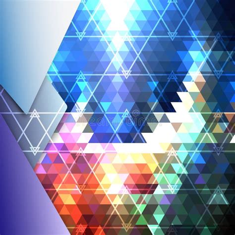 Colorful Blue Geometric Background Abstract Stock Vector