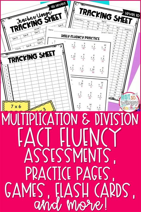 Multiplication And Division Math Facts Fluency Practice W Worksheets