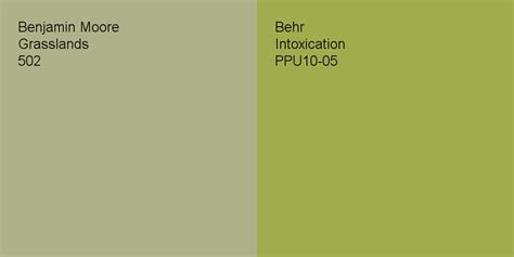 Benjamin Moore Grasslands Vs Behr Intoxication Comparison