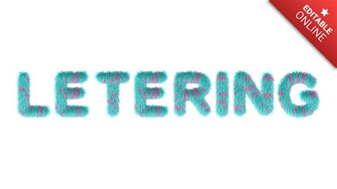 Letering Monster Blue Fur Alphabet Font Text Effect Generator