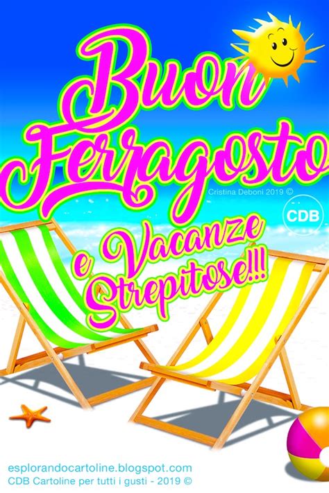 Cartoline Per Tutti I Gusti Cartolina 🏖🏖 Buon Ferragosto E Vacanze