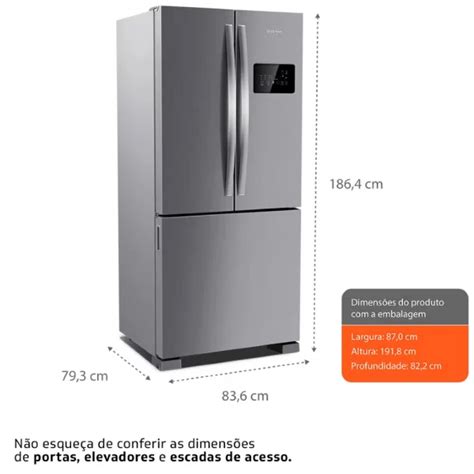 Geladeira Brastemp Frost Free French Door BRO85 Espaço Gourmet