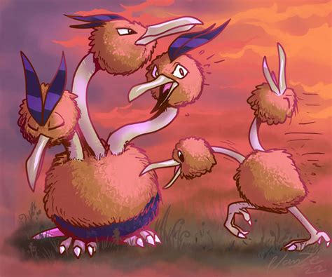 Download Dodrio With Doduo From Pokemon Wallpaper