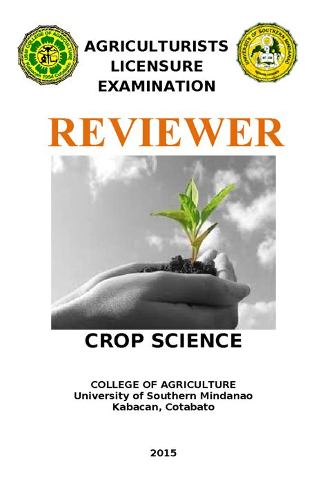 Crop Science 2015 Reviewer Agriculturists Licensure Examination