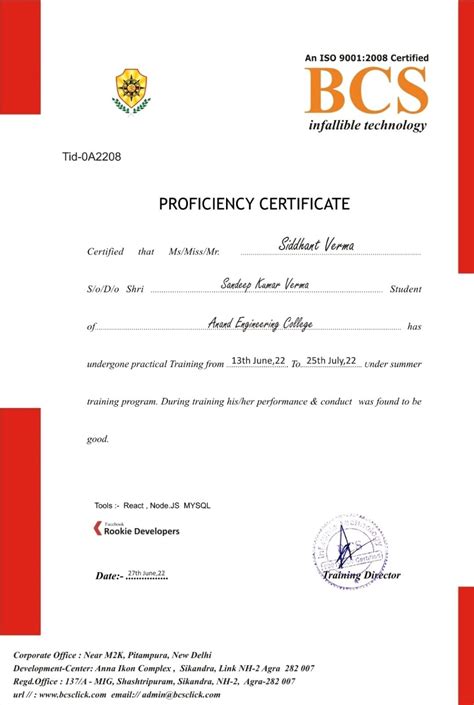 siddhant verma on linkedin successfully completed training react nodejs development center…