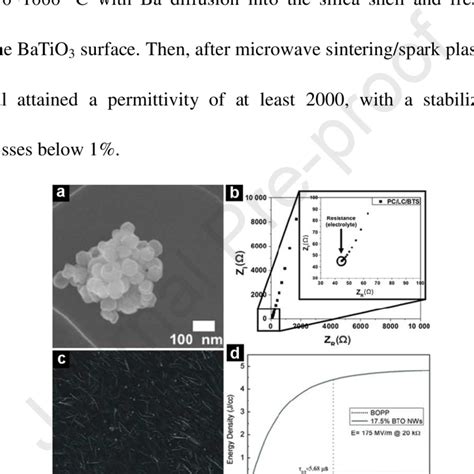 A Sem Image Of Prepared Batio 3 Ceramic B Electrochemical