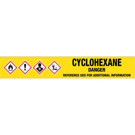Cyclohexane Cas 110 82 7 Ghs Pipe Marking Label Comprehensive