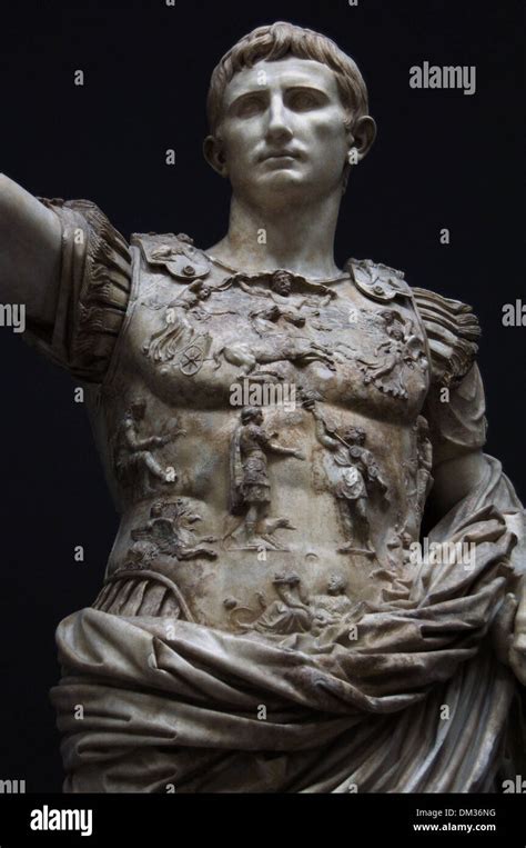 Augustus 63 B C 14 D C Of Prima Porta Marble Breastplate With