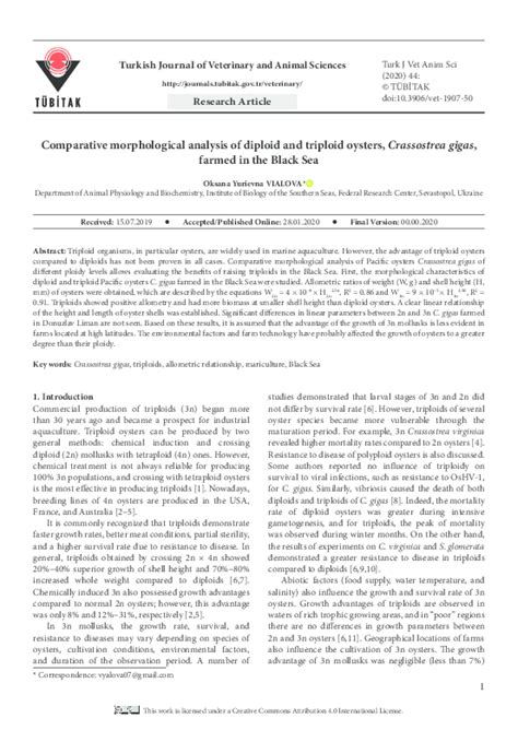 Pdf Comparative Morphological Analysis Of Diploid And Triploid