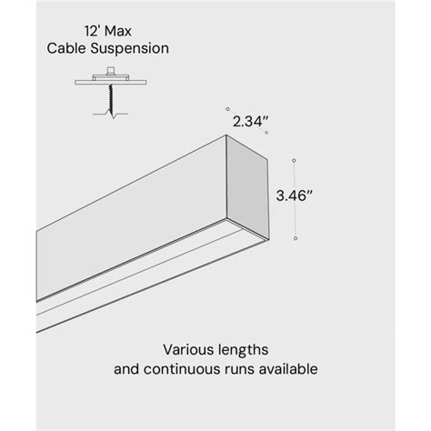 Suspended Led Linear Lights By Alcon Lighting [8 Feet]