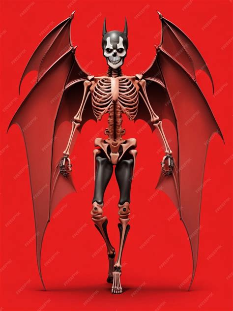 Premium Photo Skeleton Bat Man Full Body