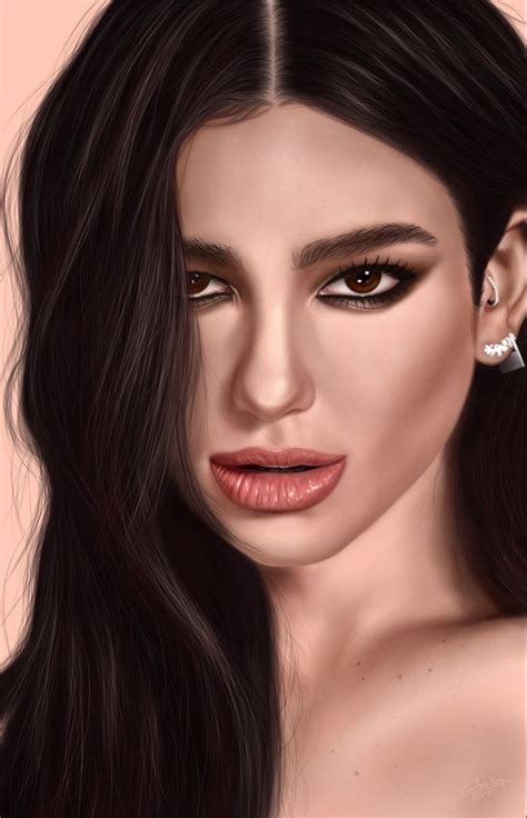 Dua Lipa Drawing Lipa Portrait Drawings