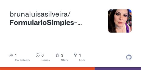 GitHub Brunaluisasilveira FormularioSimples HTML CSS