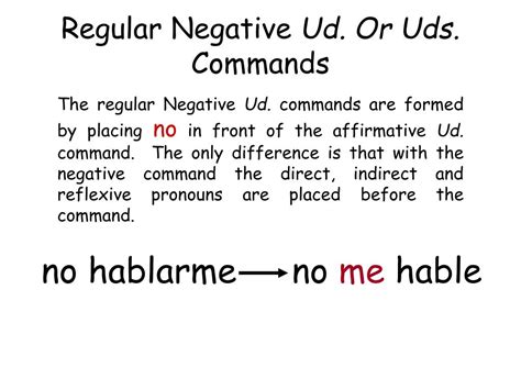 Ppt Regular Negative Ud Or Uds Commands Powerpoint Presentation Free Download Id 6544180
