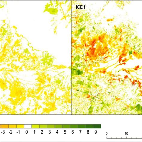 Map Of The Absolute Ecological Connectivity Index Ecia In The Whole Download Scientific