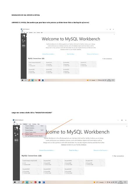 migracion base de datos mysql pdf mi sql servidor sql de microsoft