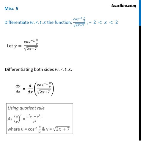 Misc Differentiate Cos X Root X Teachoo
