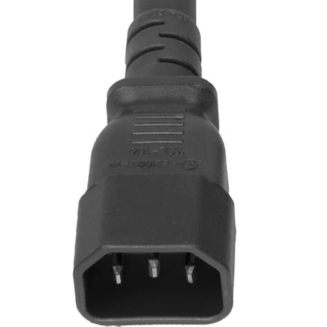 4ft Black Splitter Iec320 C14 To Iec320 C13 10a 250v A Wide Range Of