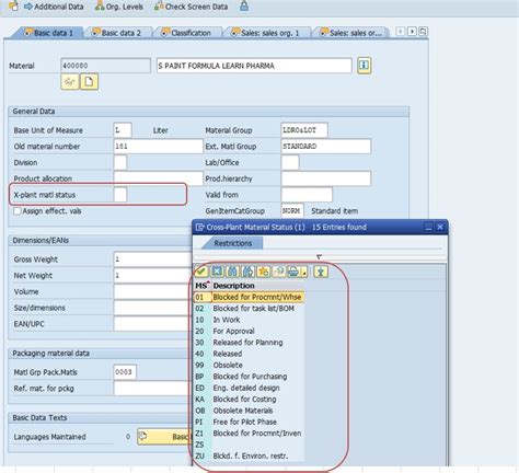 how to use x plant material status in sap a complete guide