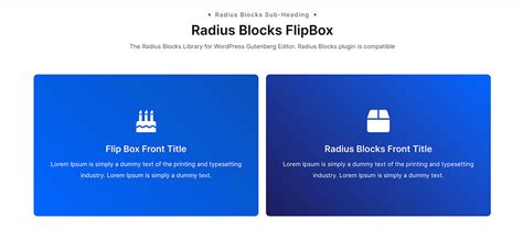 Flipbox Block Radius Blocks Documentation
