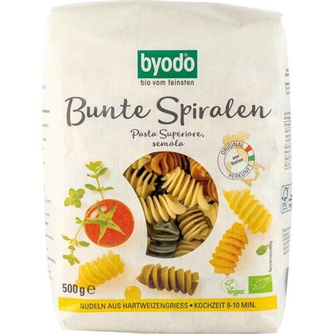 Paste Spirale Colorate 500 G Byodo Biomag Ro