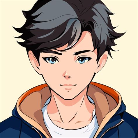 Ilustración Vectorial De Un Muchacho Guapo Vector Premium Generado Con Ia