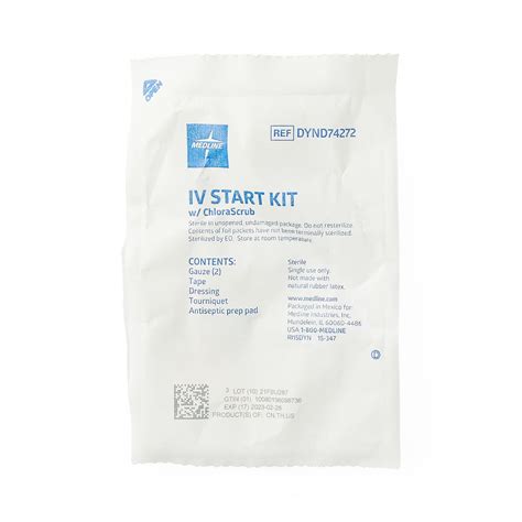 Medline Iv Start Kits With Prevantics Chg Prep Medline
