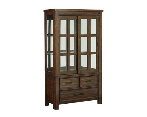 Tall Wooden Cabinet With Glass Doors