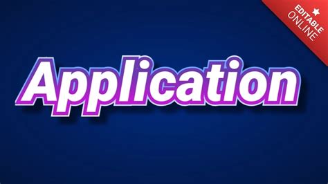 Application White Blue Pink 3d Text Effect Generator