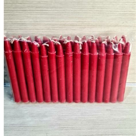 Jual Lilin Warna Lilin Natal Merah Isi 50 Batang Lilin Sembahyang Lilin