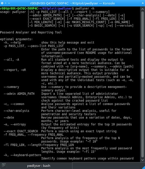 pwdlyser python based cli password analyser reporting tool